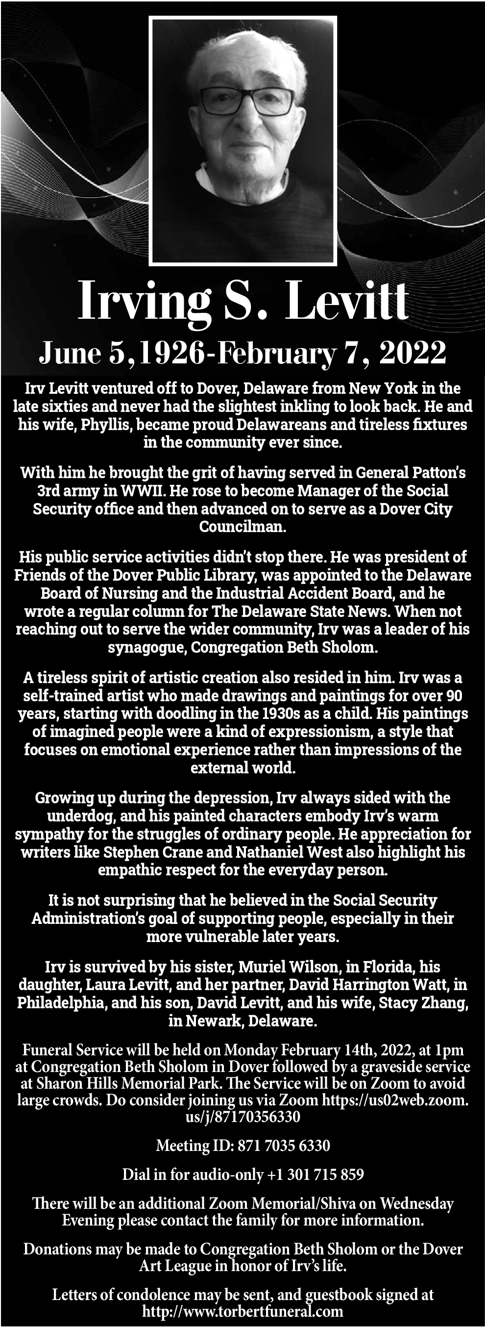 Irving S. Levitt - The Jewish Voice